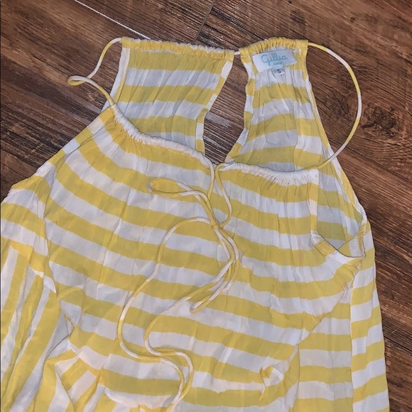 Gillia | Dresses | Gillia Hawaii Yellow Stripped Maxi Dress | Poshmark